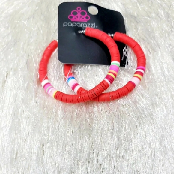paparazzi | Jewelry | Red Hoops | Poshmark